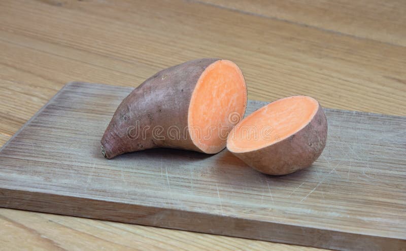 Cut Sweet Potato stock photo. Image of vegetable, cook - 204683438
