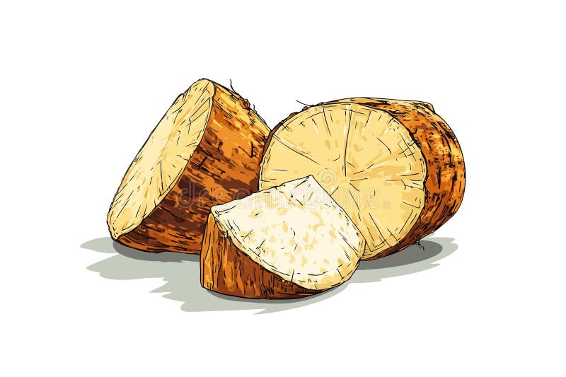 Cut of taro slice isolated stock vector. Illustration of tuber - 377481624