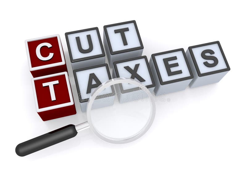 Cut taxes stock illustration. Illustration of isolated - 79538560