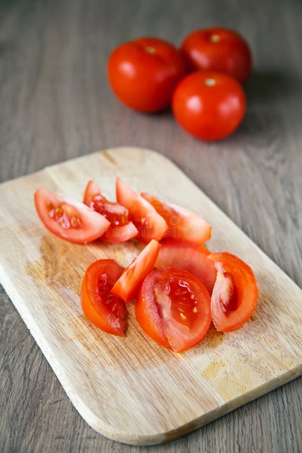 Cut Tomato stock image. Image of preparation, healthy - 18976995