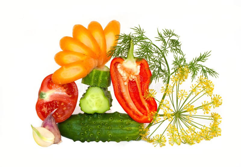 Cut up fresh vegetables stock photo. Image of garlic - 11255232