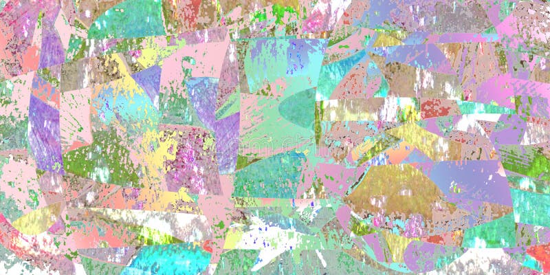 Cut Up Painted Paper Collage Effect Stock Illustration - Illustration ...