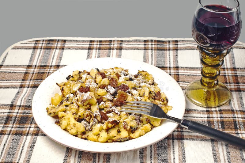 Cut-up and Sugared Pancake with Raisins Stock Image - Image of raisins ...