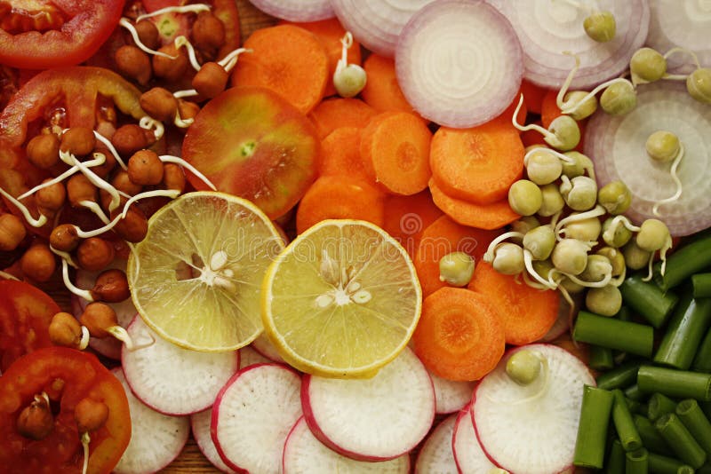 Cut Vegetables stock photo. Image of green, chickpea - 18169772