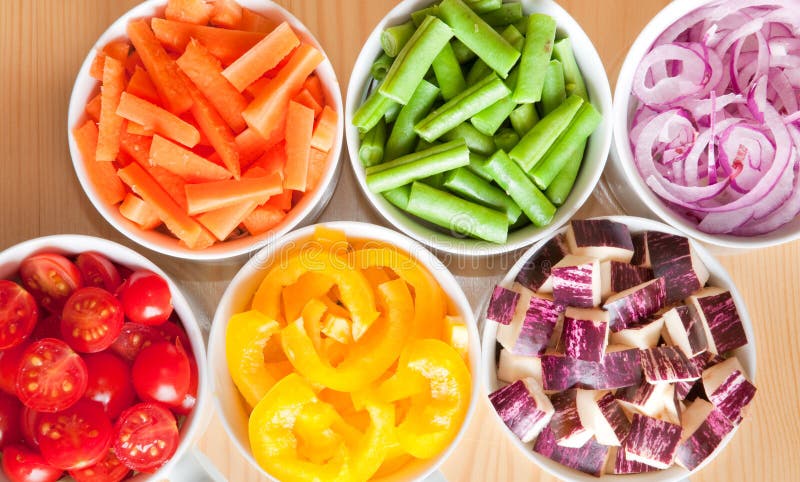 Cut vegetables stock image. Image of beans, eggplant - 77240857