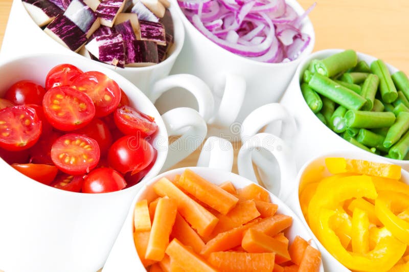 Cut vegetables stock photo. Image of board, colorful - 77240880