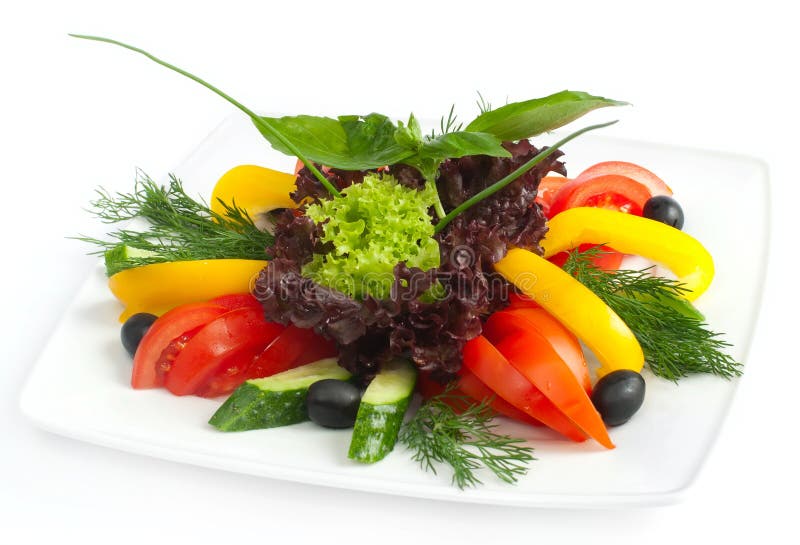 The Cut Vegetables on a Plate Stock Image - Image of piece, gourmet ...