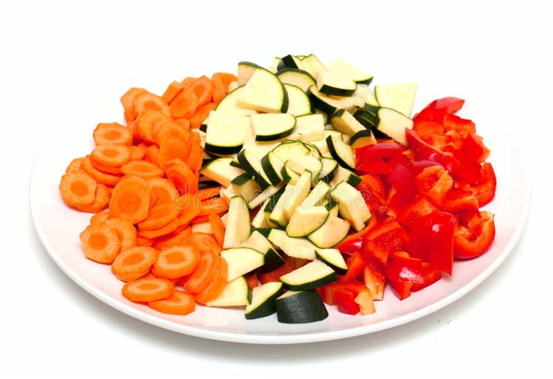 Cut vegetables stock image. Image of bowl, healthy, orange - 33412835