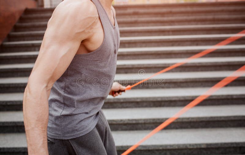 Strained rope stock image. Image of string, strong, detail - 30023433