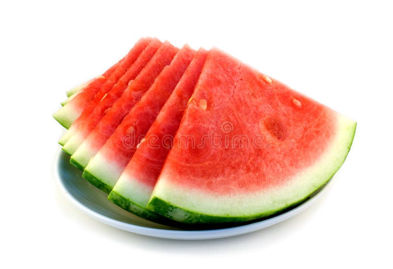 Sliced watermelon stock image. Image of seed, white, piece - 25539449