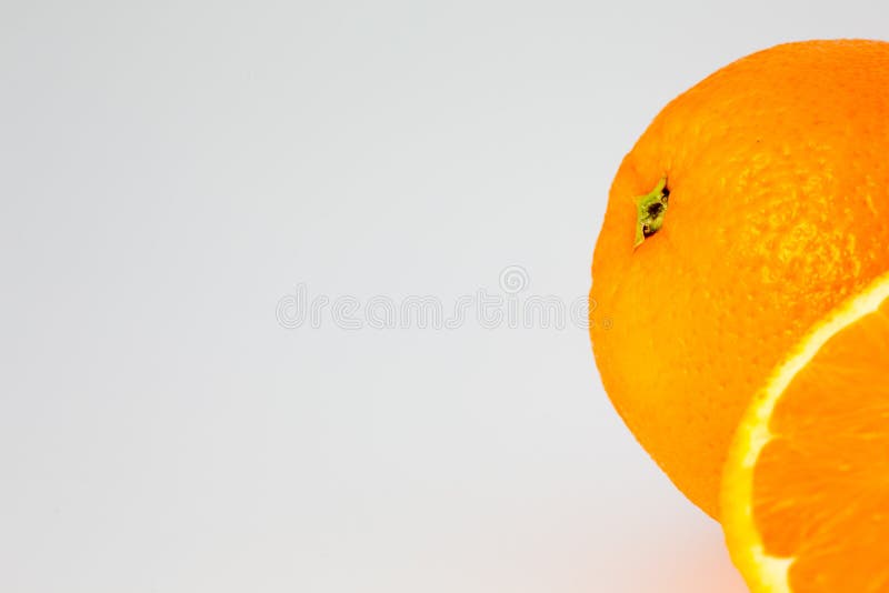 Cut Orange with Copy Space stock photo. Image of eating - 29855280