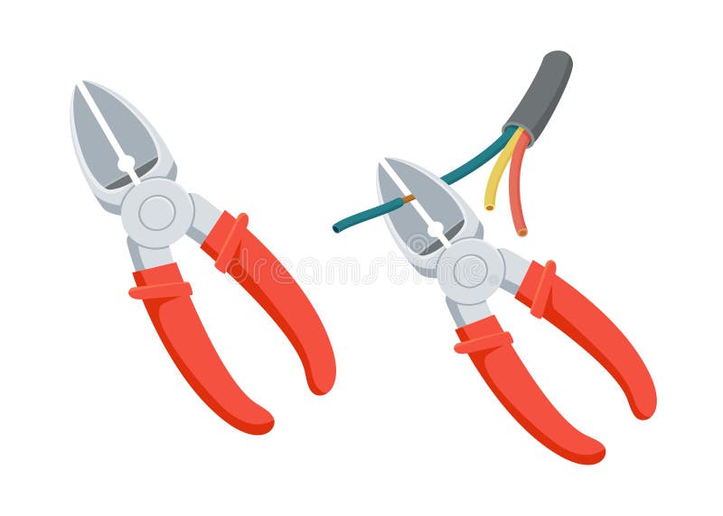 Cut wire cutters stock vector. Illustration of equipment - 92044662