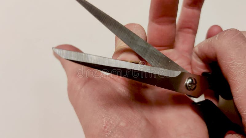 Cut Your Fingernails with Scissors Stock Video - Video of service ...