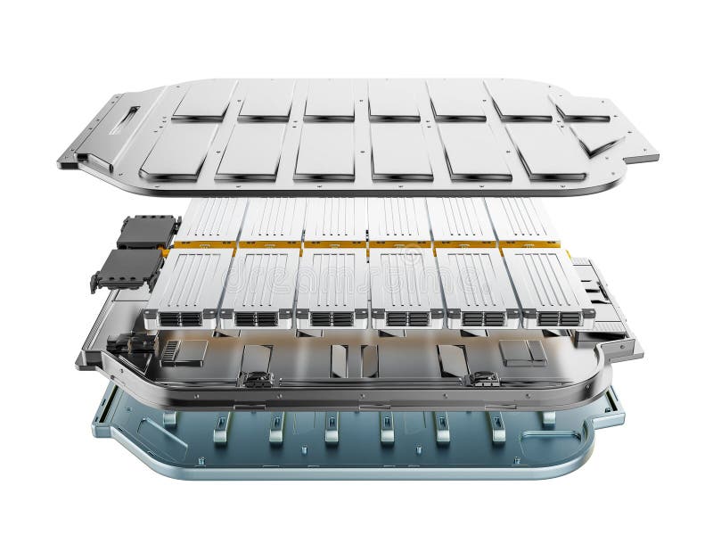 Cutaway Ev Battery Isolated Stock Illustration - Illustration of ...