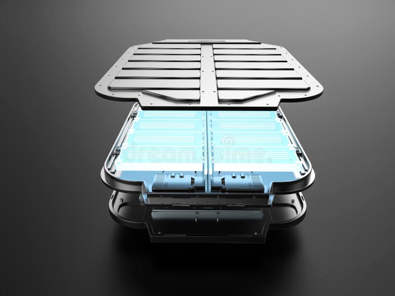 Cutaway Ev Battery Module with Glow Stock Illustration - Illustration ...