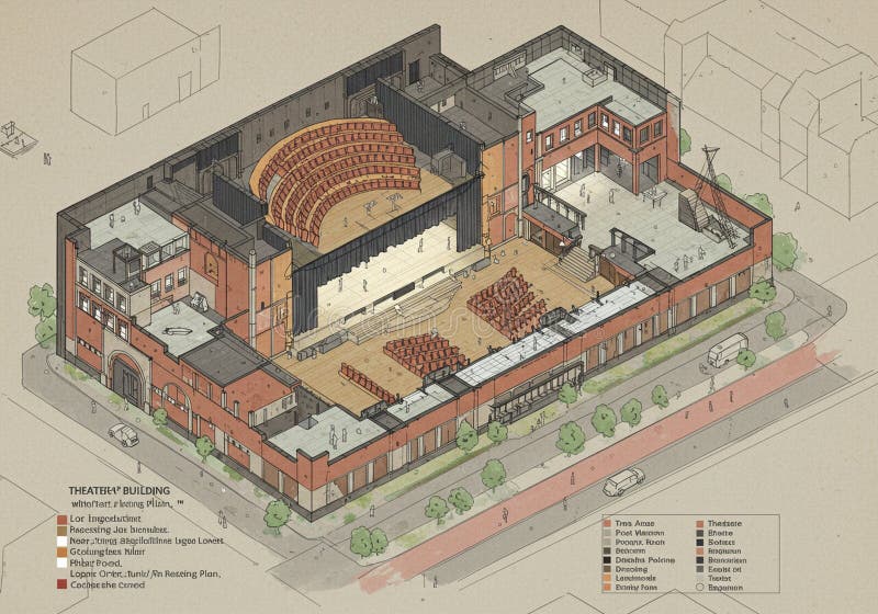 Cutaway Illustration of a Theater Building Reveals Its Internal ...