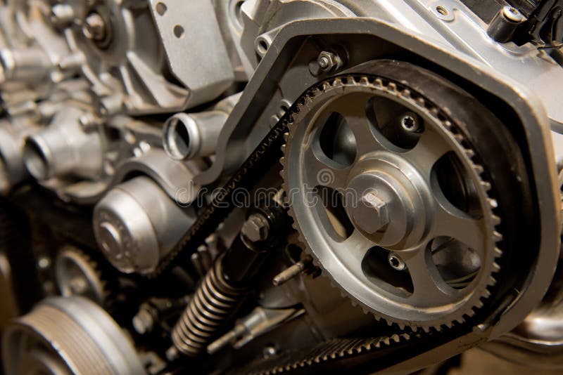 Cutaway Model of a Car Engine. Tutorial for Car Mechanics Stock Photo ...