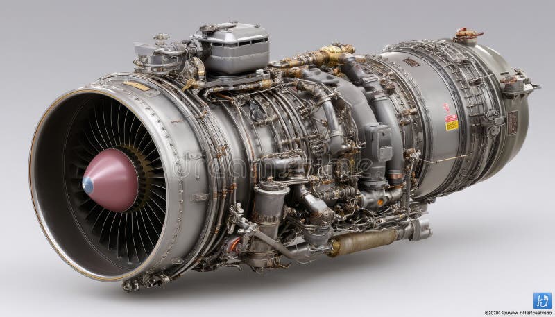 Cutaway View of an Advanced Industrial Turbine Engine, Revealing ...