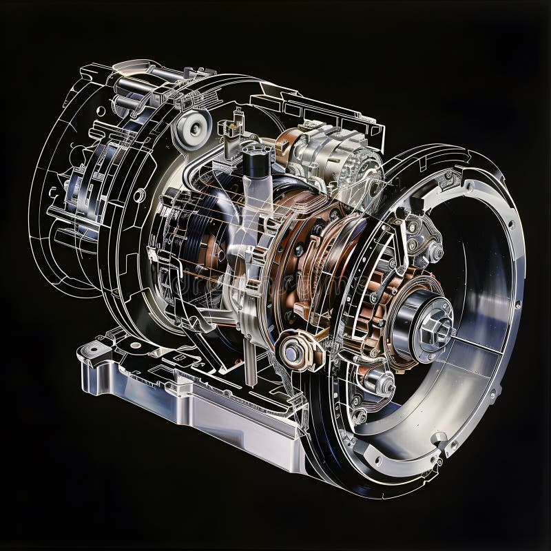 Cutaway View of Automatic Transmission. Stock Illustration ...