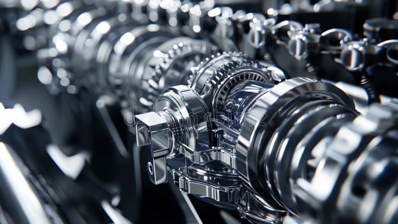 Cutaway View of a Powerful Engine Running at High Speed Stock Footage ...