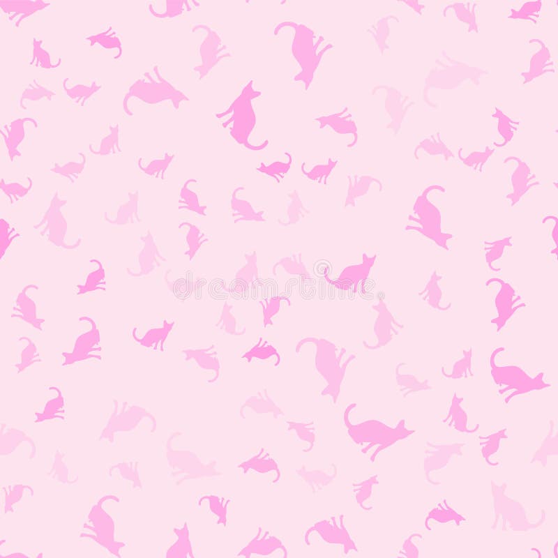 Cute Abstract Cat Pattern, Vector Illustration Stock Vector ...