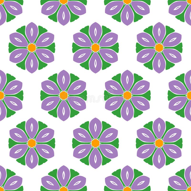 Cute Abstract Flower Feminine Pattern Textiles Stock Illustration ...