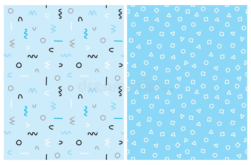 White and Black Irregular Brush Scribbles on a Light Blue Background ...