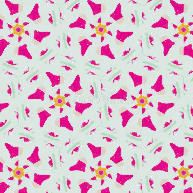 Cute Abstract Neon Feminine Pattern for Textiles Stock Illustration ...