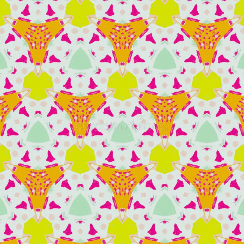 Cute Abstract Neon Feminine Pattern for Textiles Stock Illustration ...
