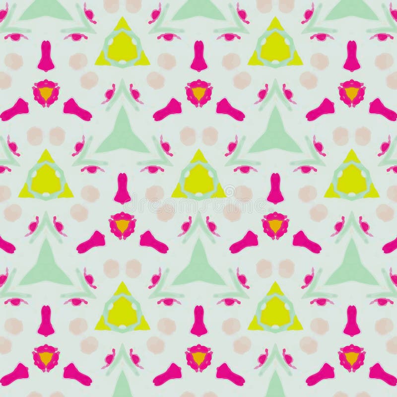 Cute Abstract Neon Feminine Pattern for Textiles Stock Illustration ...