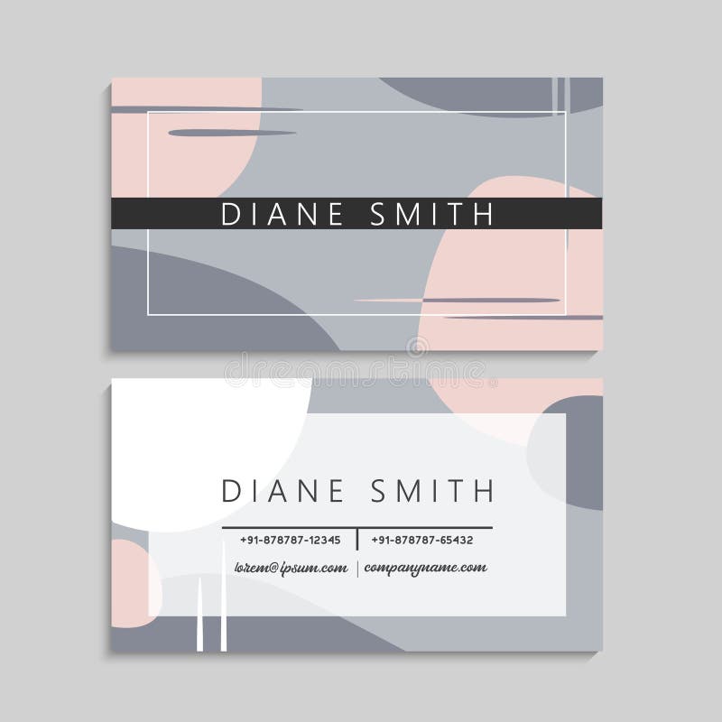 Cute Abstract Pattern Business Card Name Card Design Template Stock ...