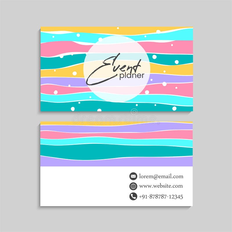 Cute Abstract Pattern Business Card Name Card Design Template Stock ...