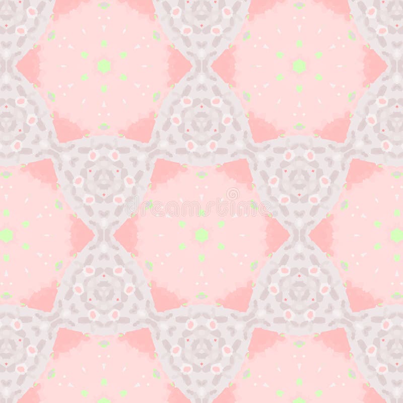 Cute Abstract Pink Feminine Pattern Textiles Stock Illustration ...