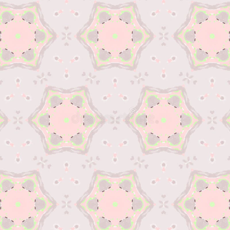 Cute Abstract Pink Feminine Pattern Textiles Stock Illustration ...