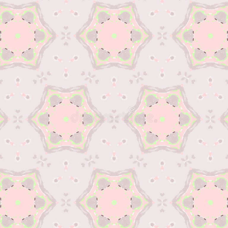 Cute Abstract Pink Feminine Pattern Textiles Stock Illustration ...