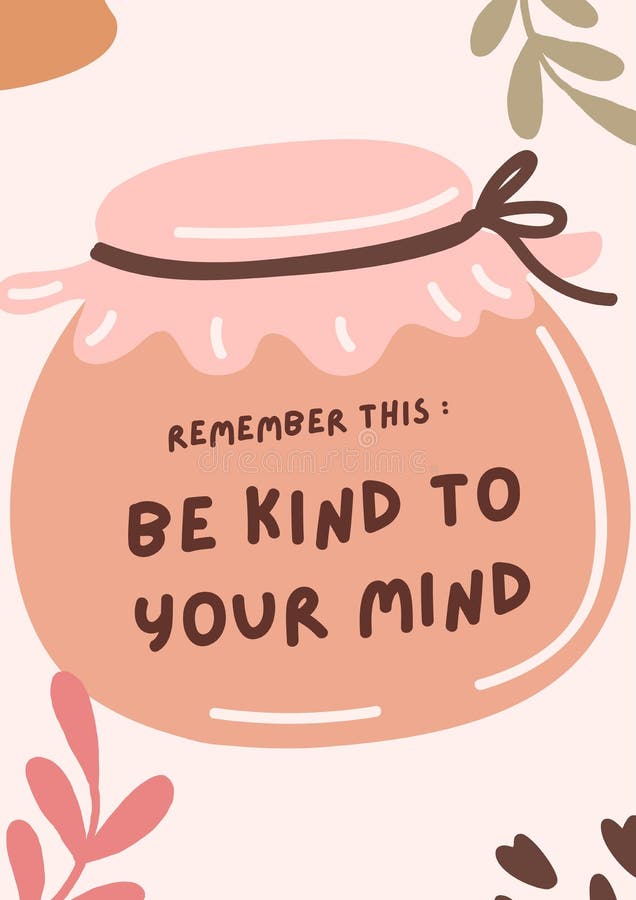 Cute Abstract Quote Notification Self Reminder Poster Stock ...