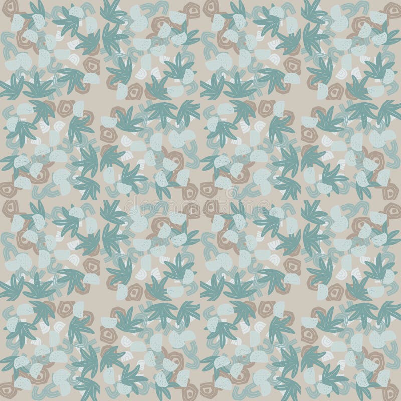 Cute Abstract Seamless Pattern with Messy Hand Drawn Geometric Shapes ...