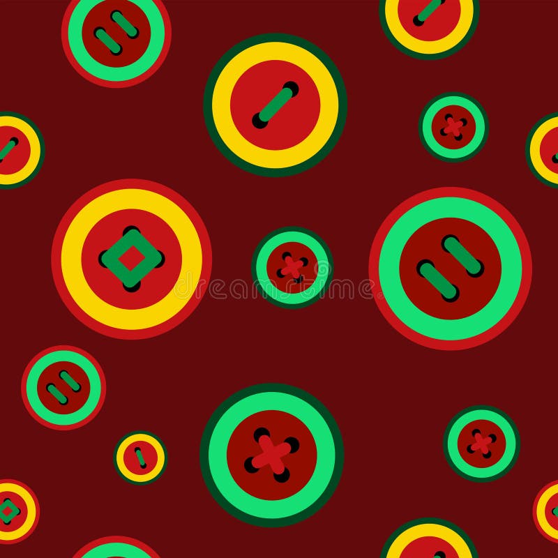 Cute Abstract Seamless Texture with Buttons on a Dark Background Stock ...