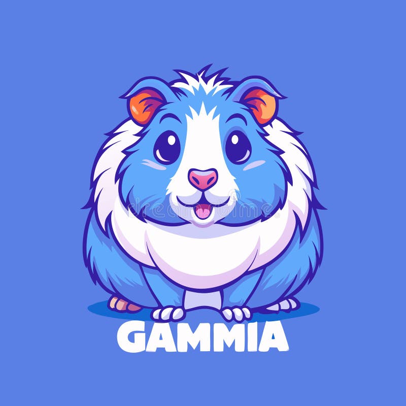 Cute Abyssinian Guinea Pig Character with Vector Illustration Style ...