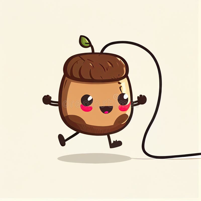 Cute Acorn Cartoon Character Holding Empty Sign on a Stick, Cartoon ... Cute Acorn Cartoon Character Holding Empty Sign on a Stick, Cartoon ...
