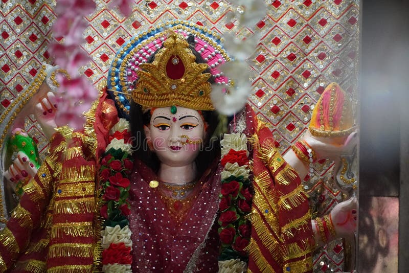 Cute Adishakti Devi Durga Devi Statue in Temple Editorial Stock Photo ...