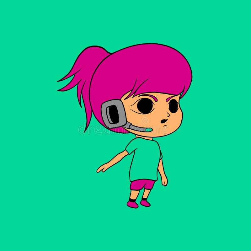 Cute Admin Illustration for Icon Stock Vector - Illustration of avatar ...