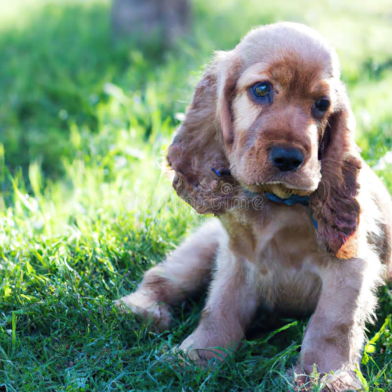 Cute and Adorable English Cocker Spaniel in the Park Stock Photo ...