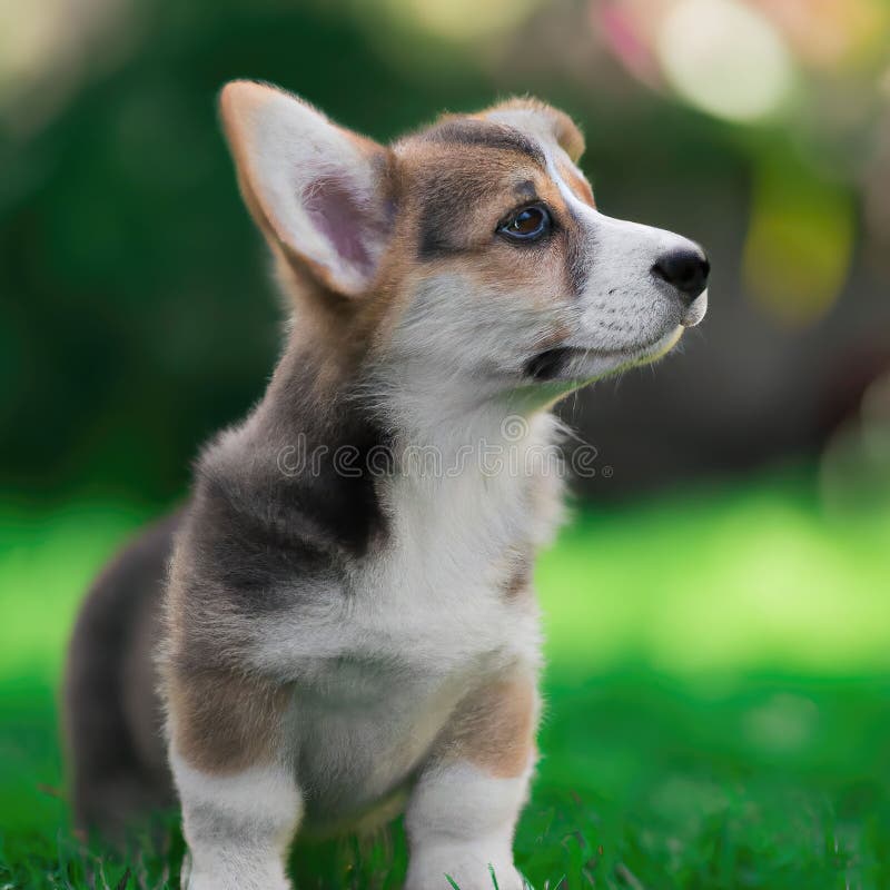 Cute and Adorable Pembroke Welsh Corgi in the Park Stock Photo - Image ...
