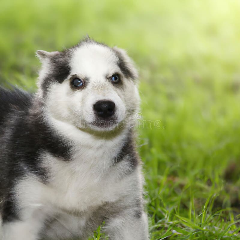 Cute and Adorable Siberian Husky in the Park Stock Photo - Image of ...