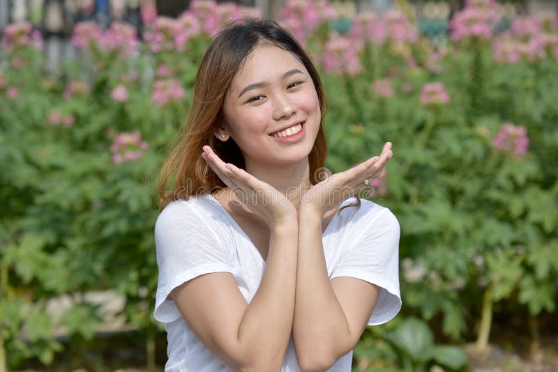 A Cute Adult Female stock image. Image of pleasant, pretty - 156585939