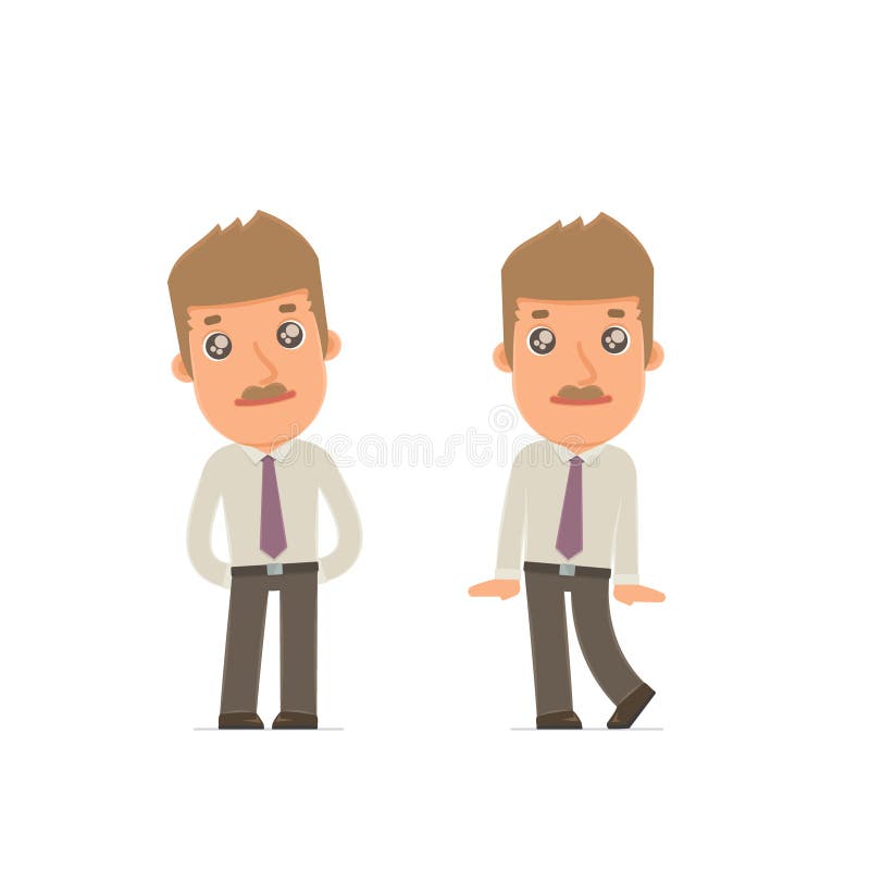 Cute and Affectionate Character Activist in Shy and Awkward Poses Stock ...