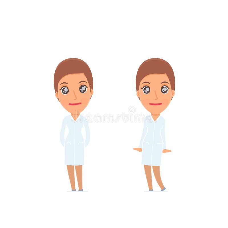 Cute and Affectionate Character Broker in Shy and Awkward Poses Stock ...