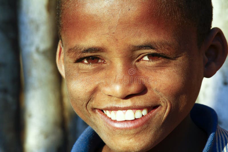 Cute African Boy with Beautiful Smile Stock Image - Image of african ...