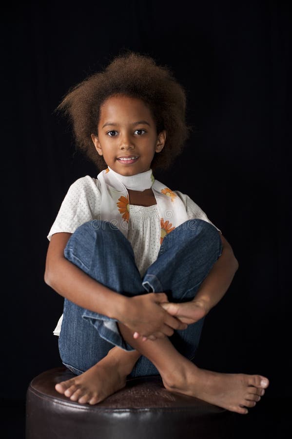 Cute African girl stock image. Image of color, adorable - 19072795